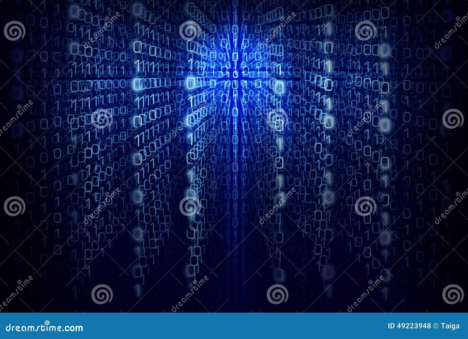 Code Informatique Binaire - Fond Abstrait Bleu Photo stock - Image du ...