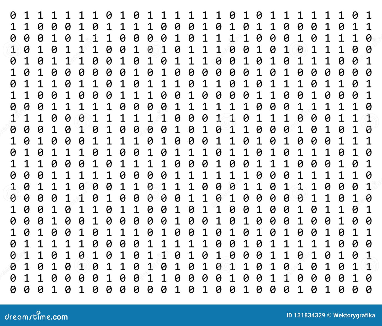 0 1 Code Isolated on White Background Texture Abstract Pattern D Stock ...