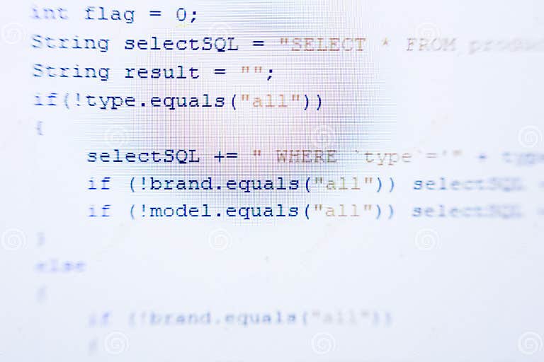 The Code in the Java Programming Language. the Part of the Program Code ...