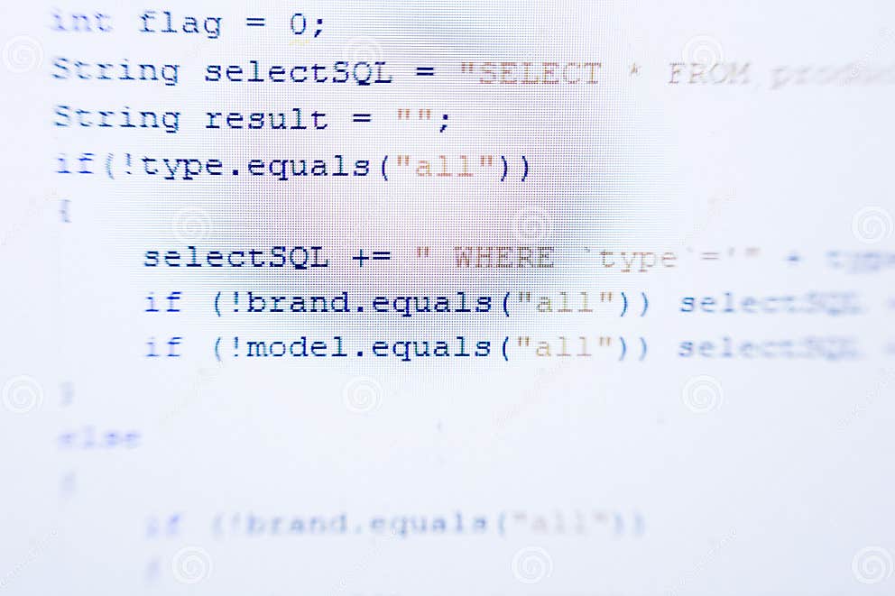 The Code in the Java Programming Language. the Part of the Program Code ...