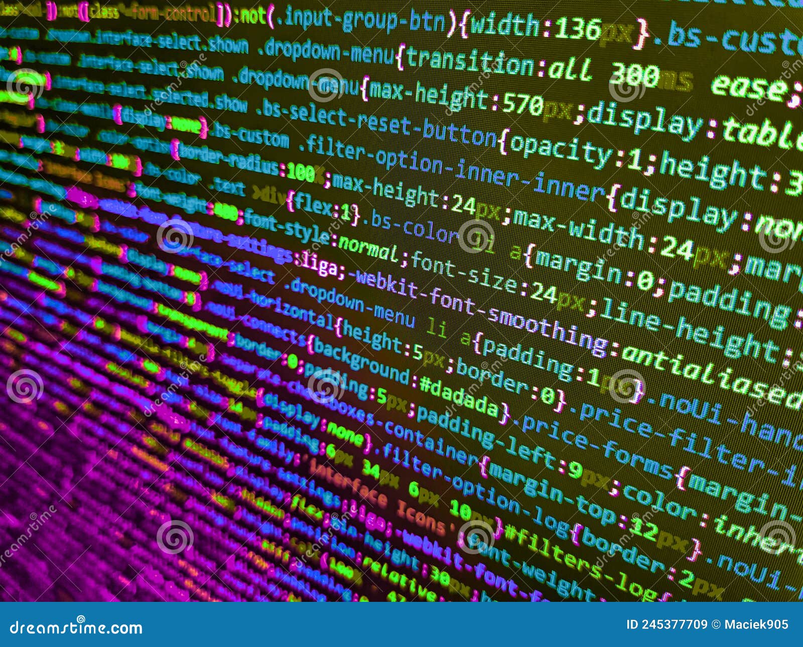 Code of Javascript Language on White Background. Software Developer ...