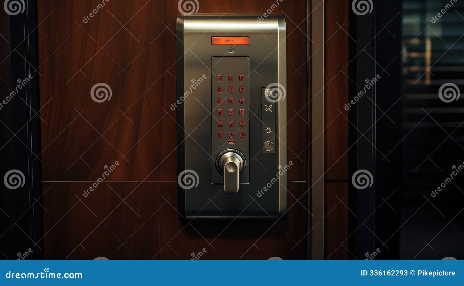 Code keys door stock illustration. Illustration of touchpad - 336162293