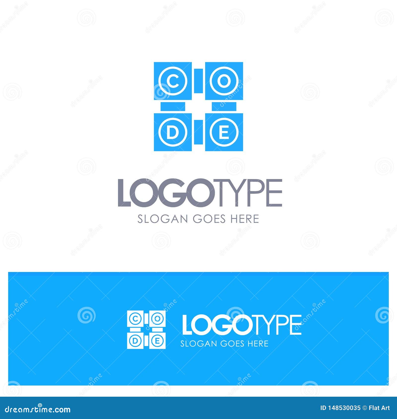 Code, Learning, Code Learning, Education Blue Logo Vector Stock Vector ...