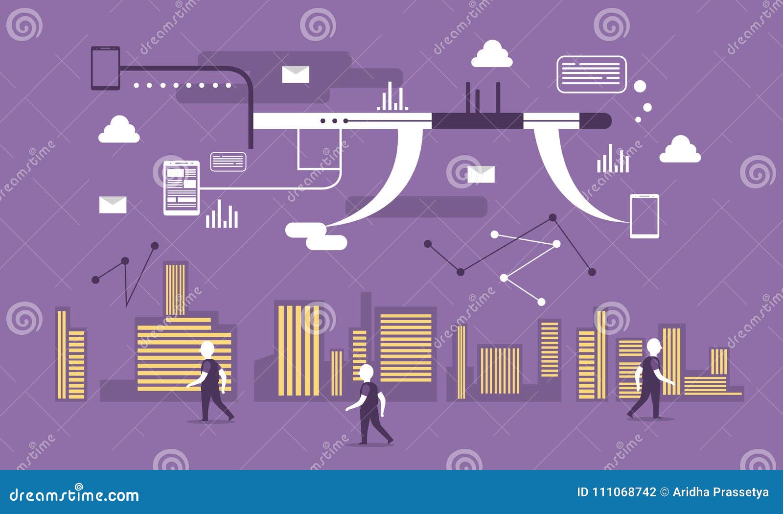 The Code of Life Flat Background Stock Vector - Illustration of ...