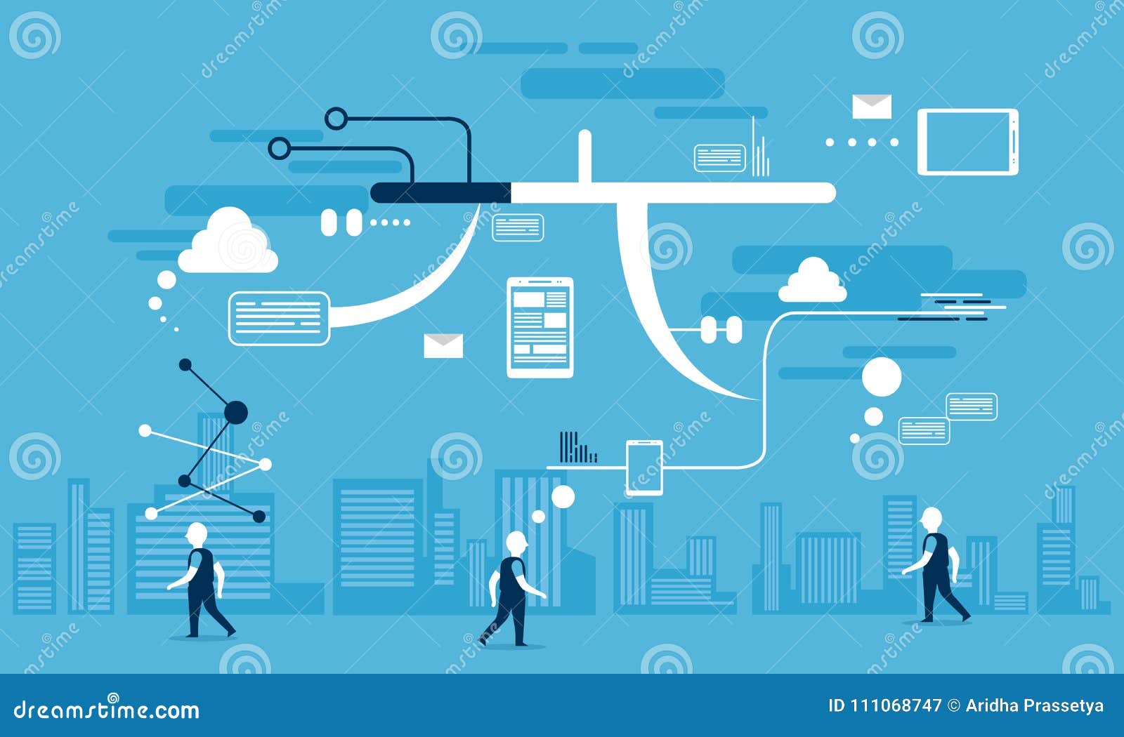 The Code of Life Flat Background Stock Vector - Illustration of ...