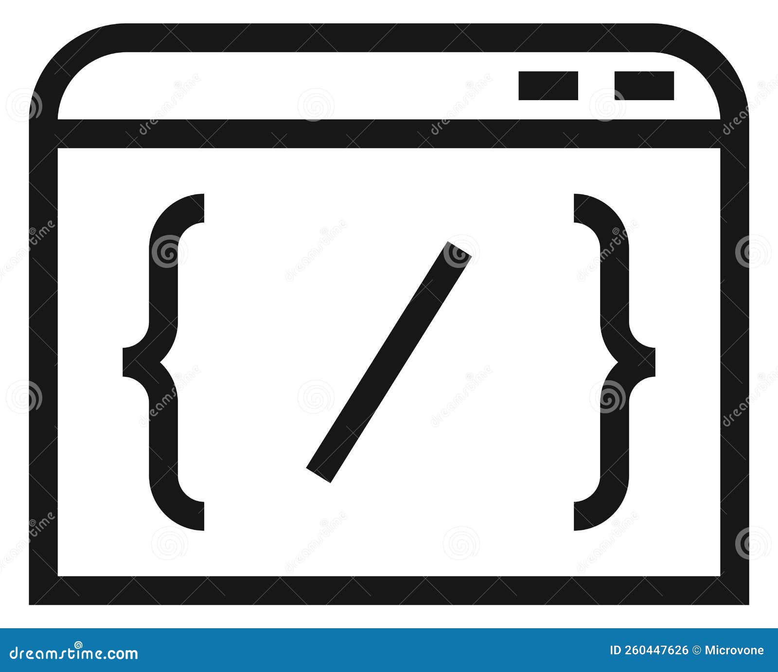 Code Line Icon Programming Language Script Symbol Stock Vector 2355