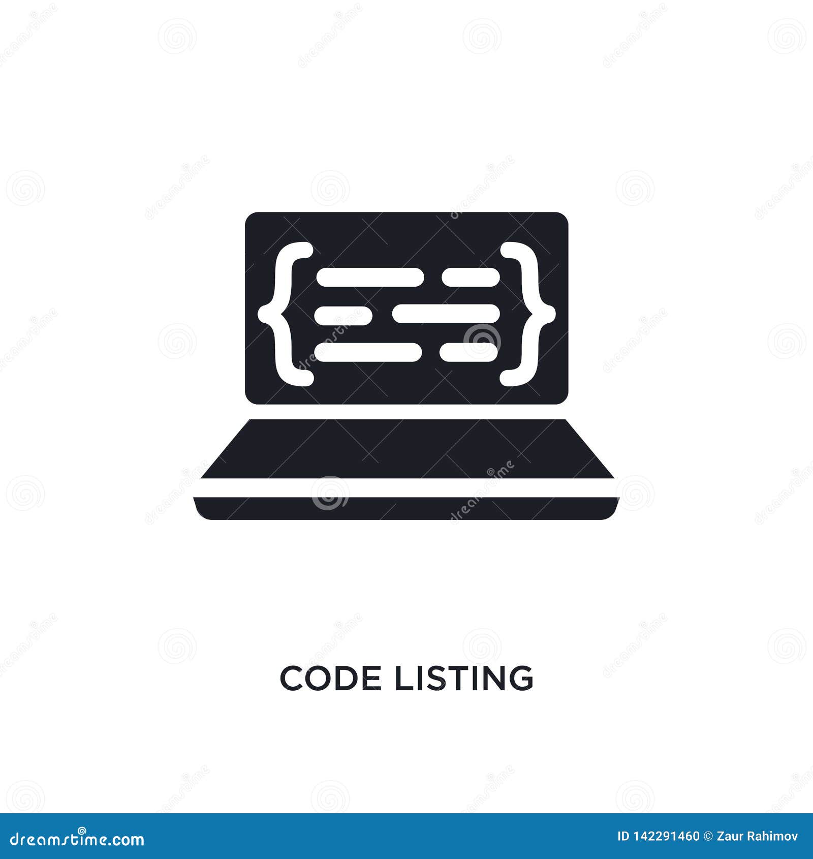 Code Listing Isolated Icon Simple Element Illustration From Programming Concept Icons Code