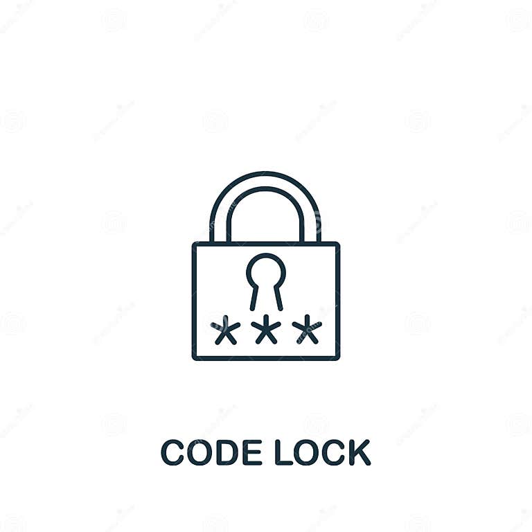 Code Lock Icon from Security Collection. Simple Line Element Code Lock ...