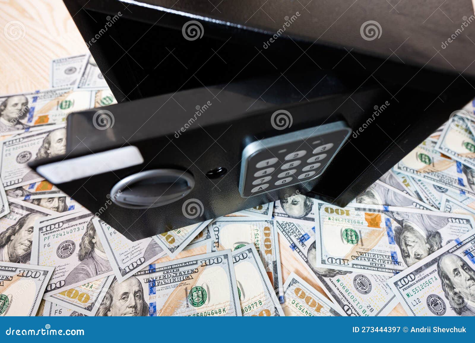 Code Lock Safe Door Against Dollar Money Stock Image - Image of ...