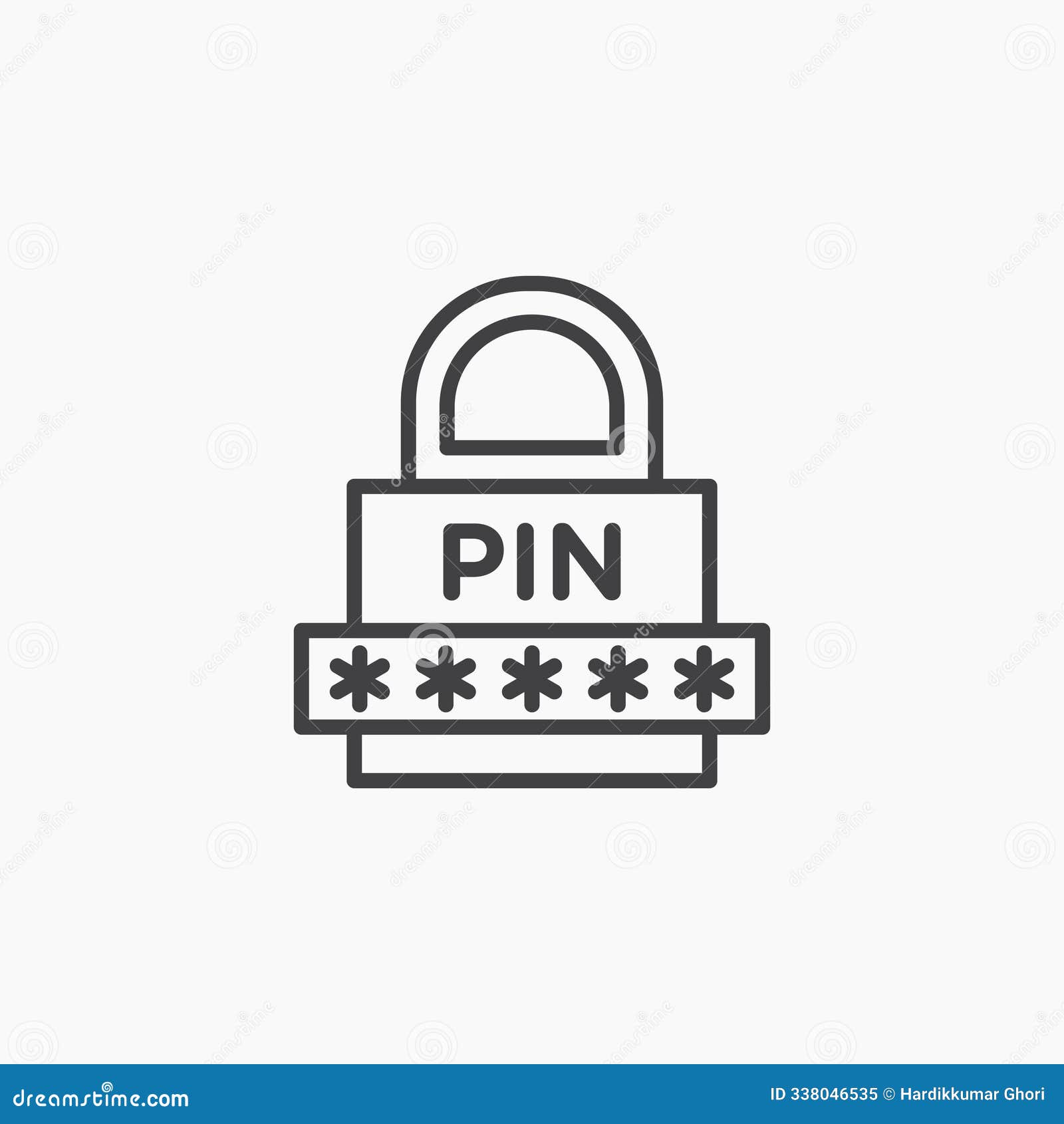 Code Lockline in Thin Line Black Color. Flat Simple Vector Symbols ...