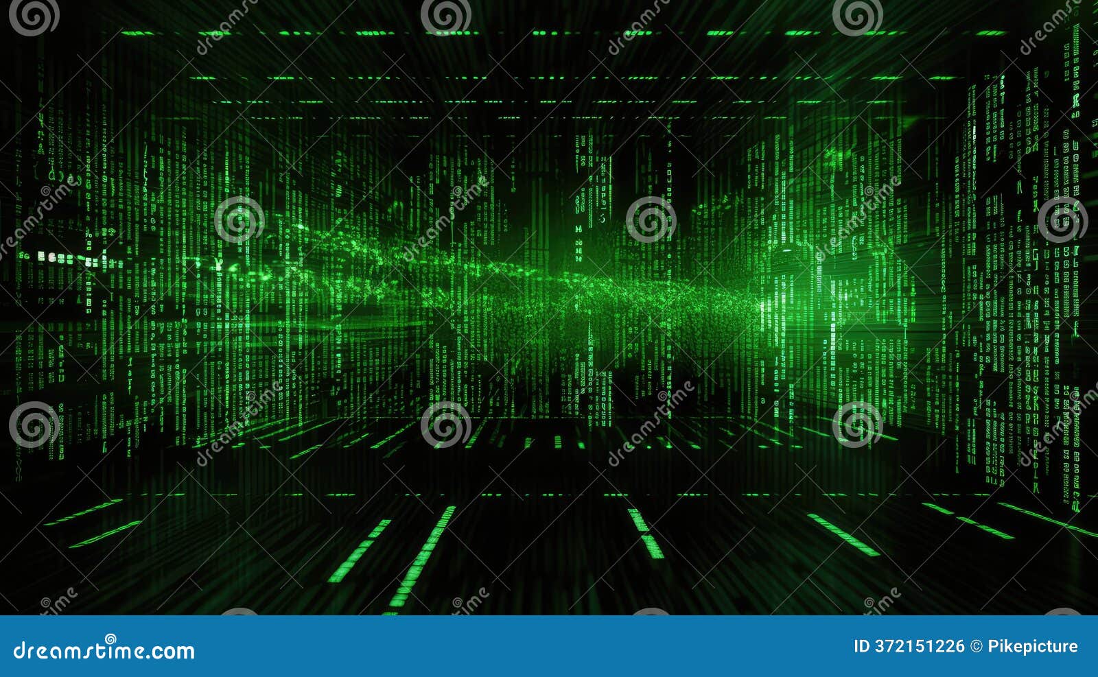Matrix Data Stream. Gold Vector Science Flyer. | CartoonDealer.com ...