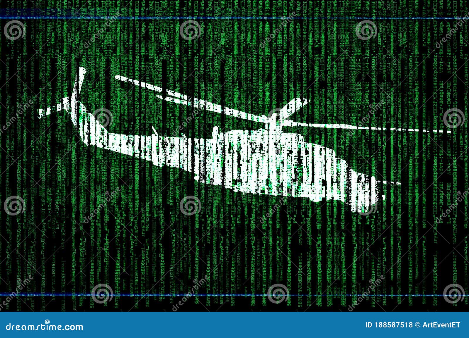 Helicopter Of Set Silhouette Vector Illustration | CartoonDealer.com ...