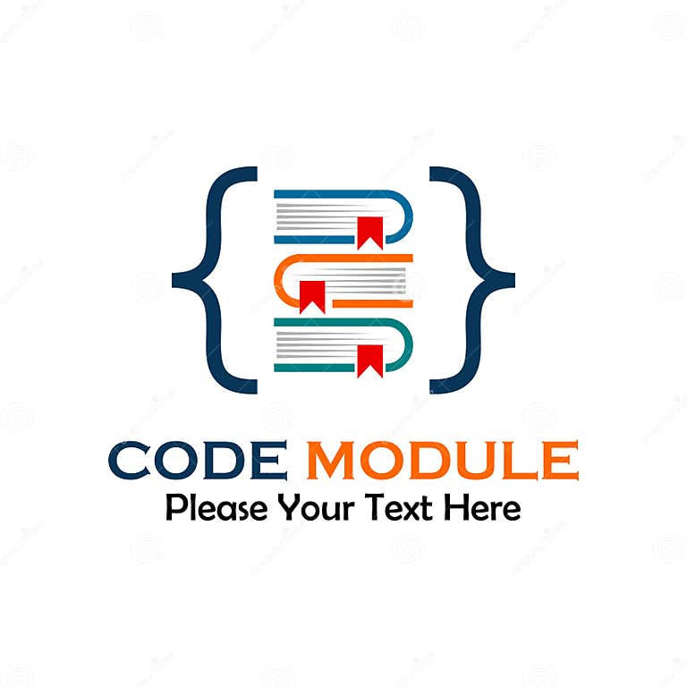 Code module logo stock vector. Illustration of label - 263881704