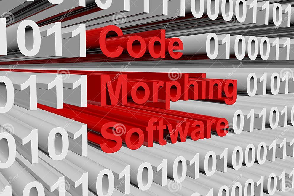 Code Morphing Software stock illustration. Illustration of render ...