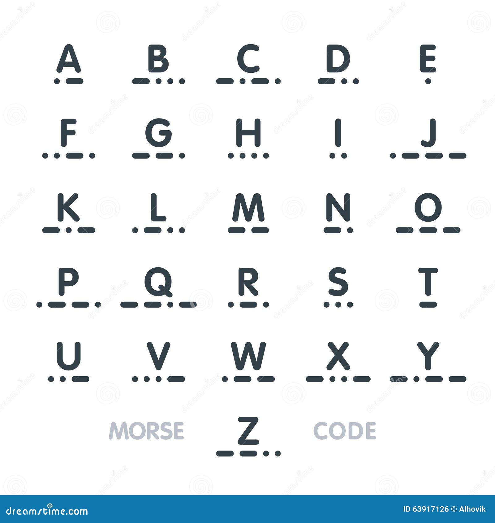 Code Morse, Alphabet Illustration de Vecteur - Image: 63917126