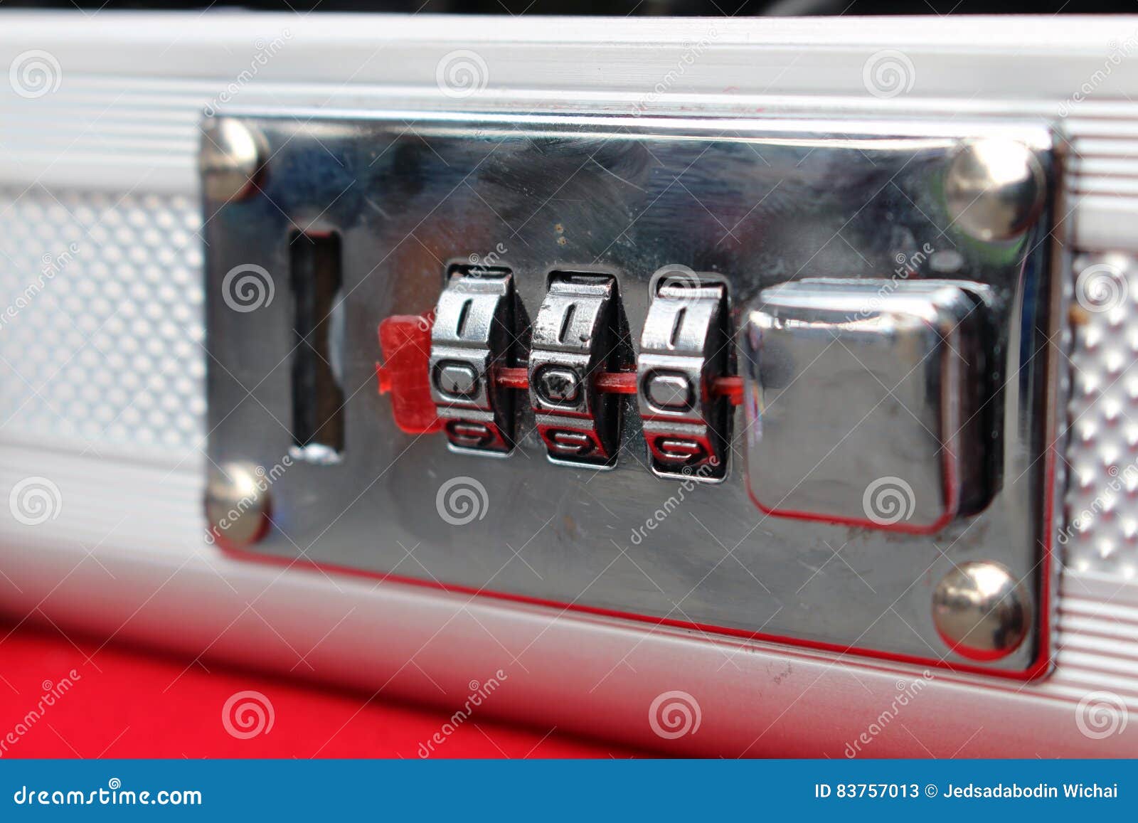 Code Number for Lock the Suitcase Stock Image - Image of gray ...