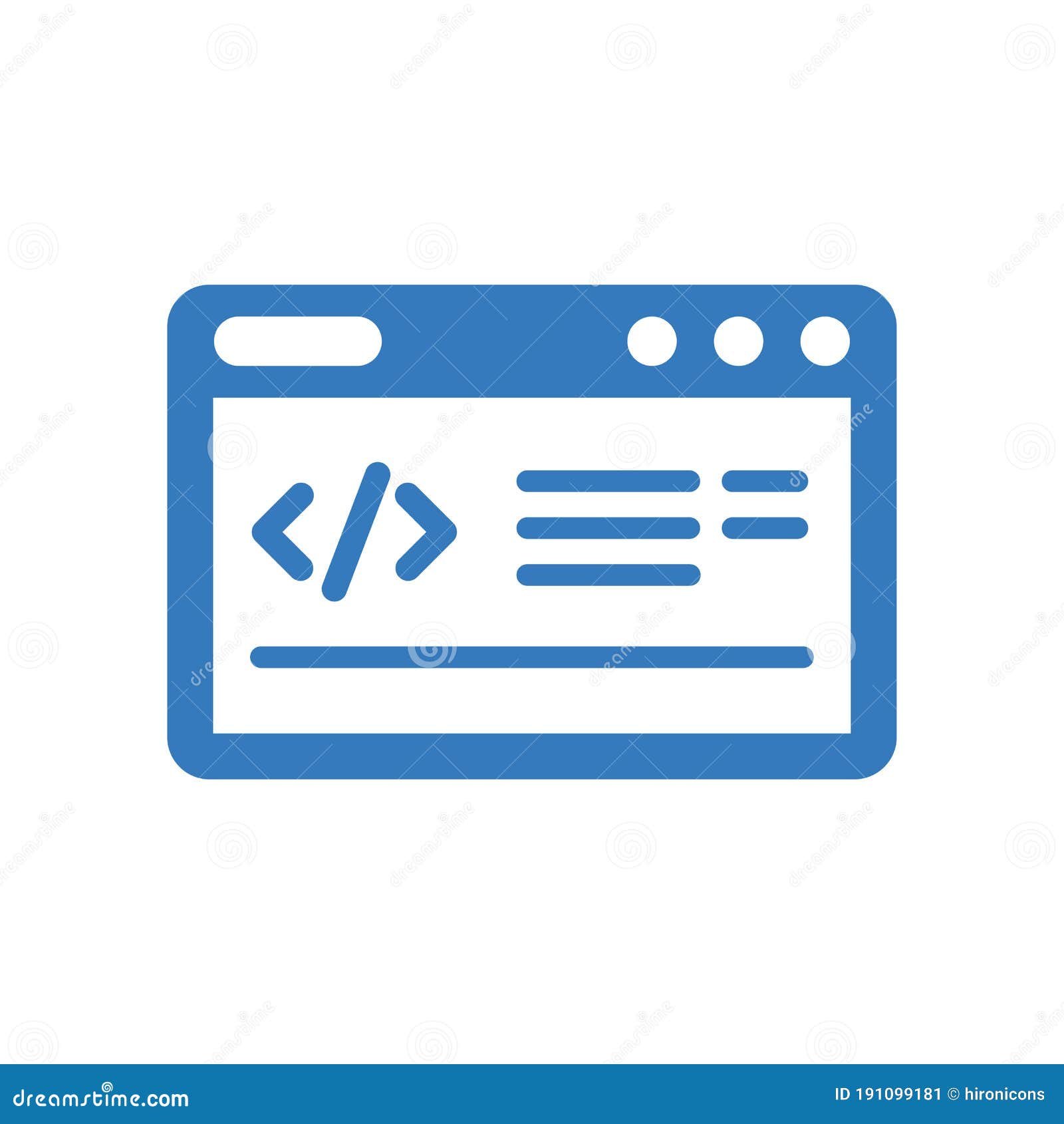 Code Optimization, Coding Icon / Blue Color Stock Vector - Illustration ...