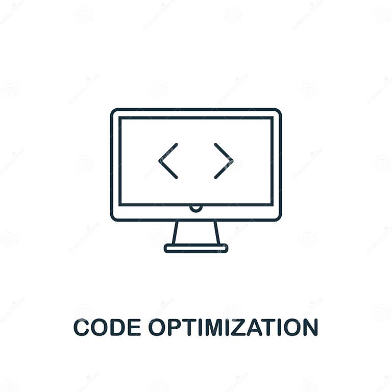 Code Optimization Creative Icon. Simple Element Illustration. Code Optimization Concept Symbol ...