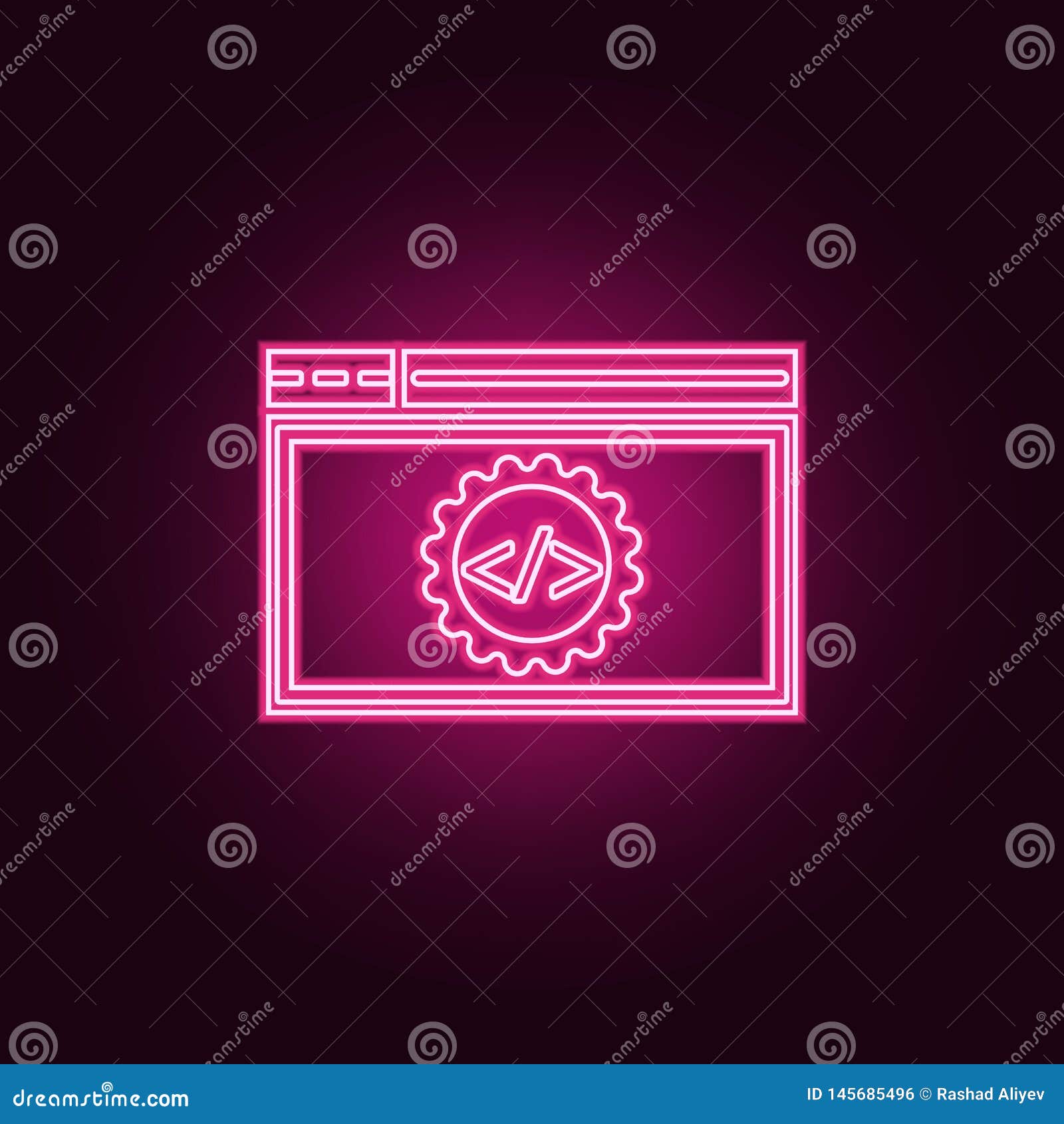 Code Optimization Icon. Elements of Web Development in Neon Style Icons ...