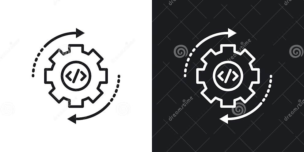 Code Optimization Icon Set Web Development Coding Vector Symbol In A 8463