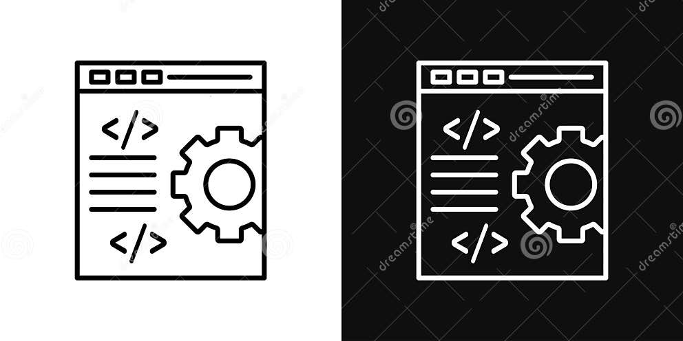 Code optimization icon stock vector. Illustration of black - 330451296