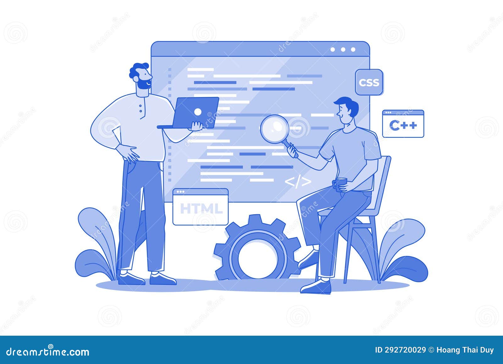 Code Optimization Illustration Concept on White Background Stock Vector ...