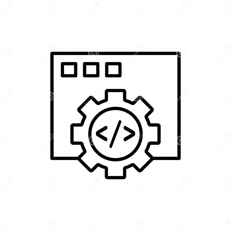 Code optimization icon stock vector. Illustration of graphic - 338261618