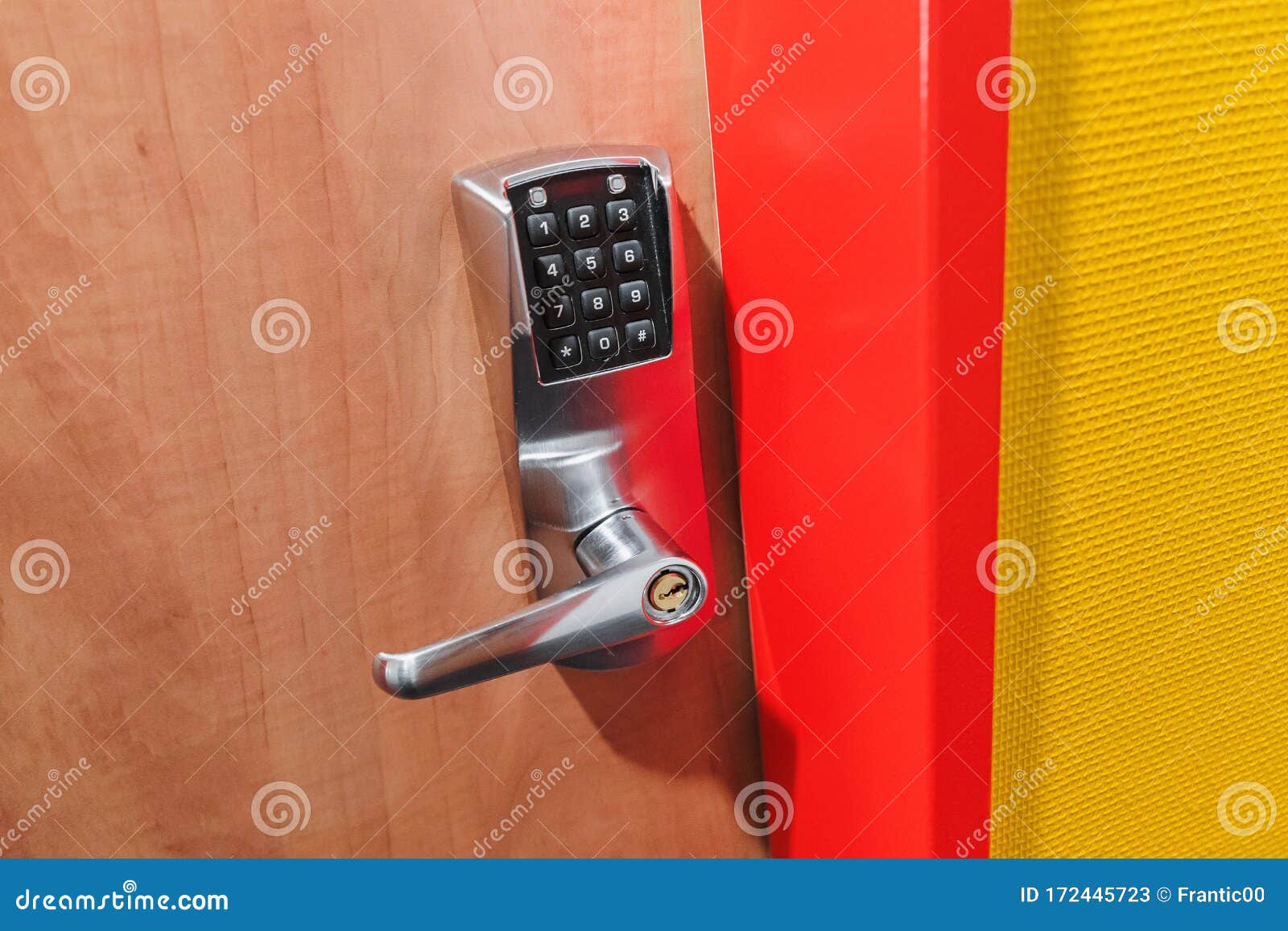 Code pad on the door. stock image. Image of button, entry - 172445723