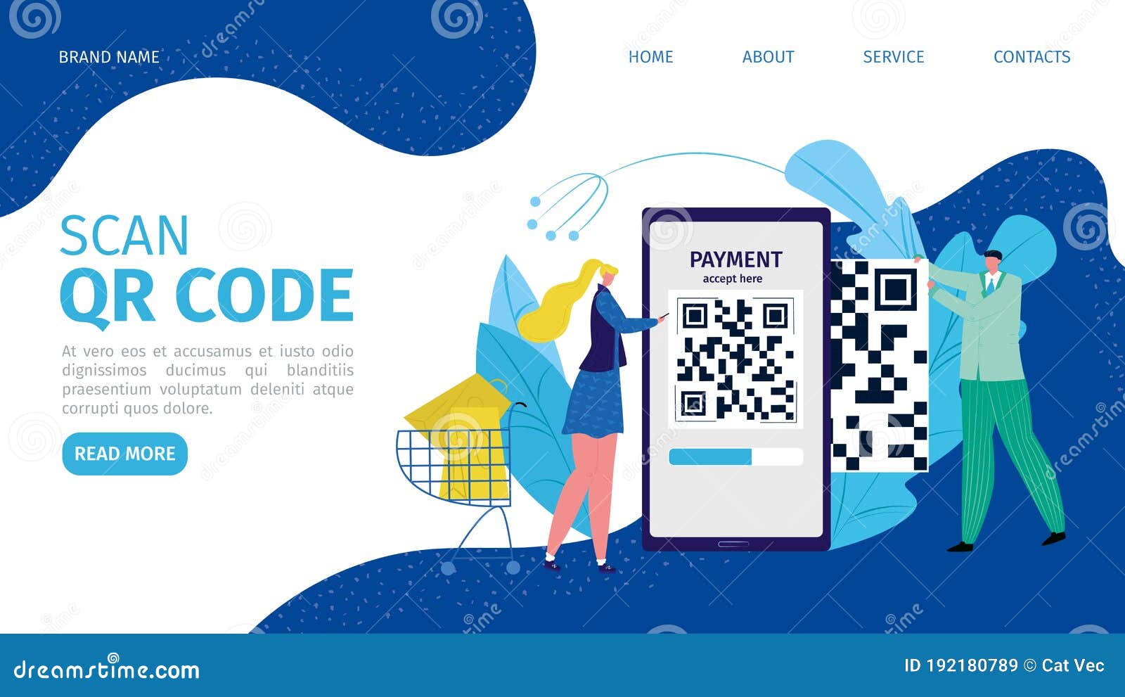 Code at Phone for App Payment, Digital Mobile Id Pay Vector ...