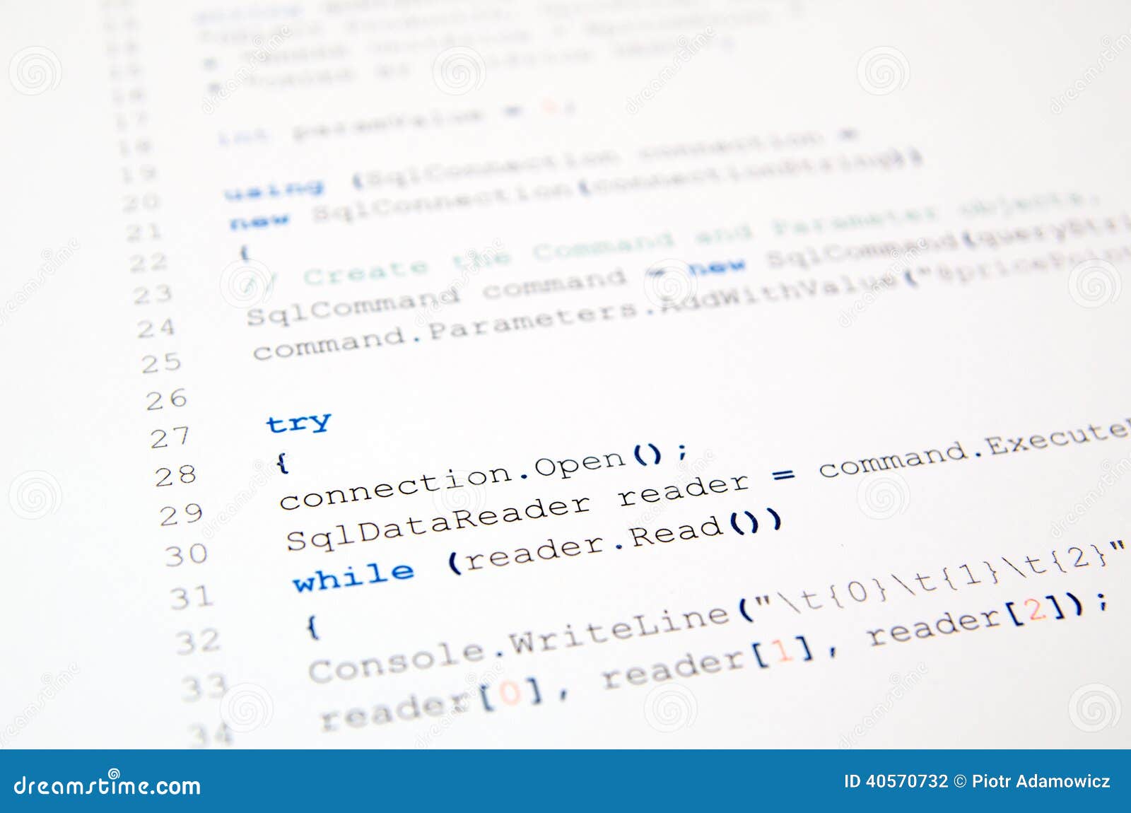 Code of Php Language on White Stock Photo - Image of abstract, white ...