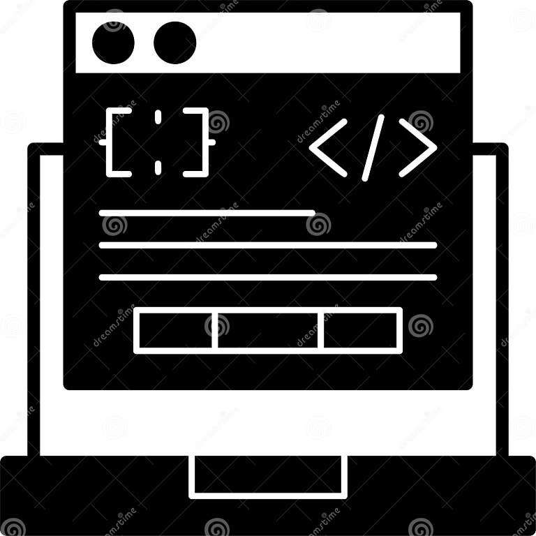 Code Processor Vector Icon Design Stock Illustration - Illustration of ...