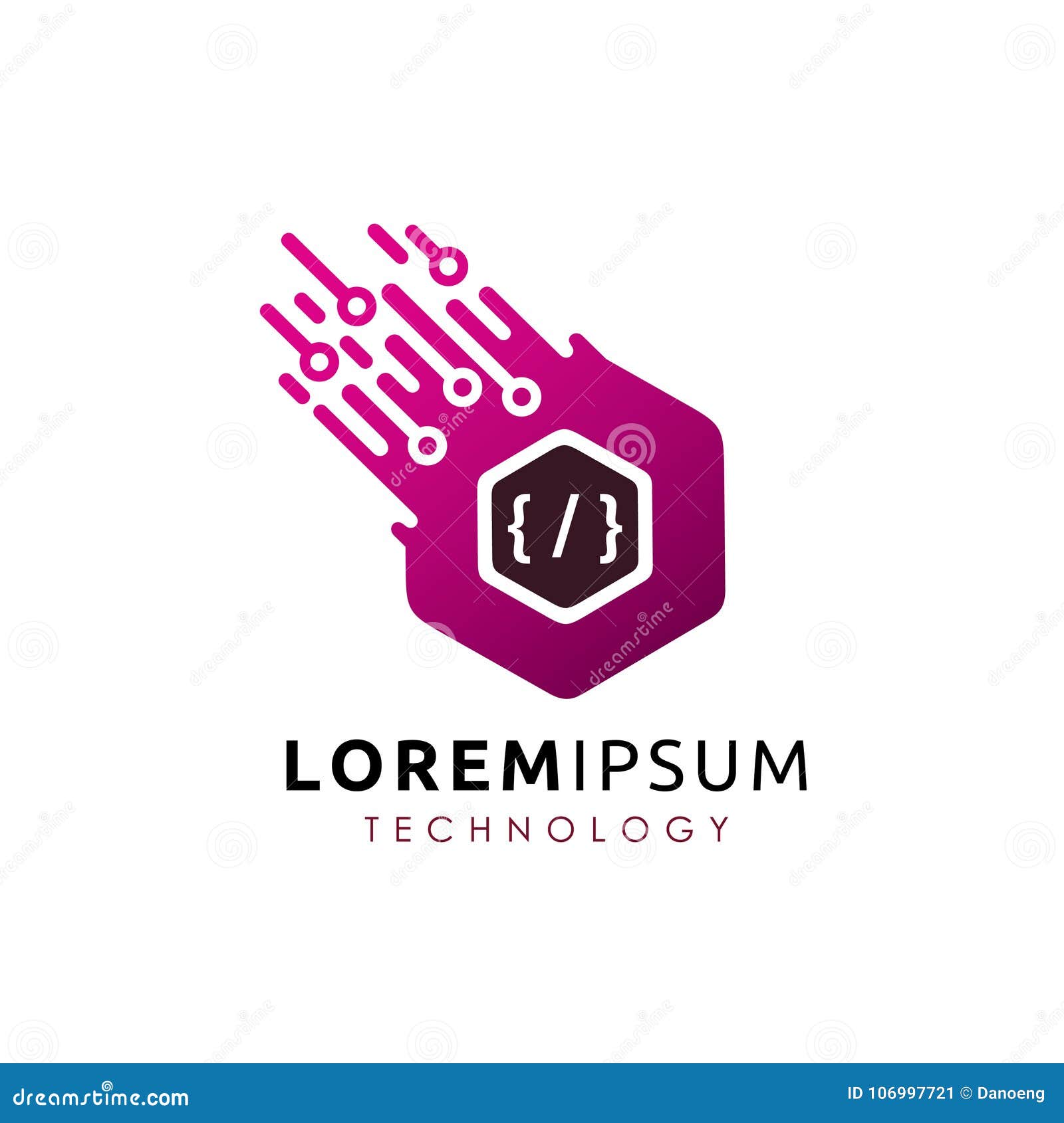 Code Program Hexa Tech Logo Vector. Stock Illustration - Illustration ...