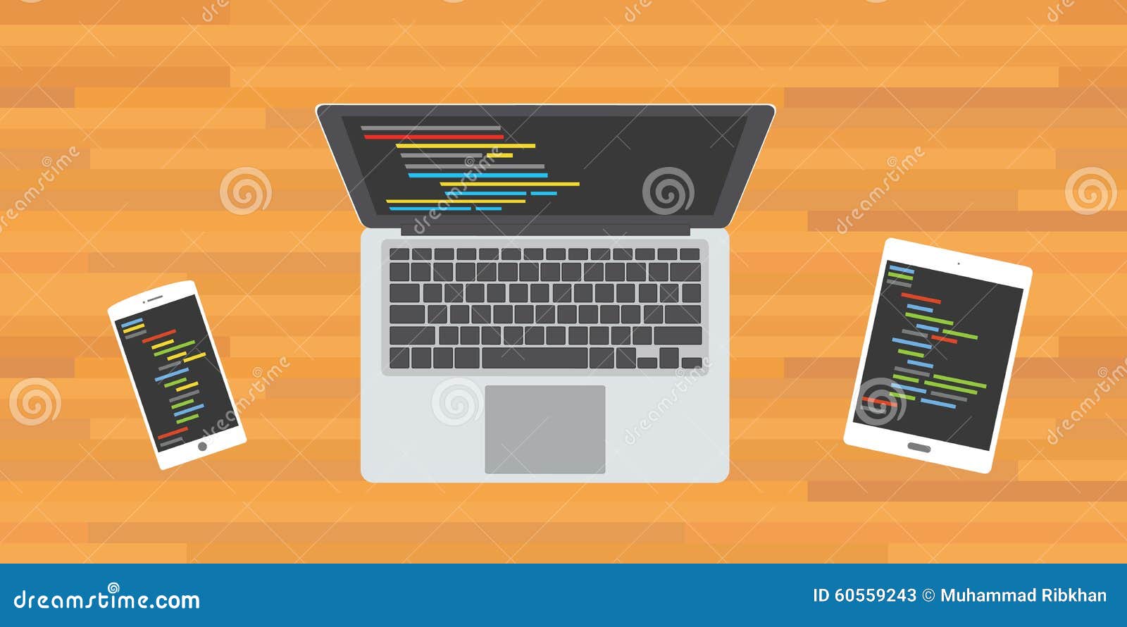 Code Program Programming Multi Platform Stock Vector - Illustration of ...
