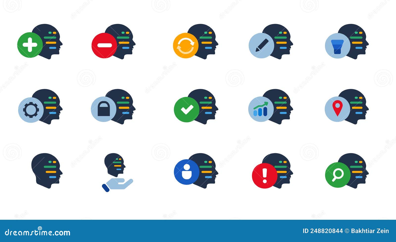 Code Programming Inside Head Symbol of AI Artificial Inteligence ...