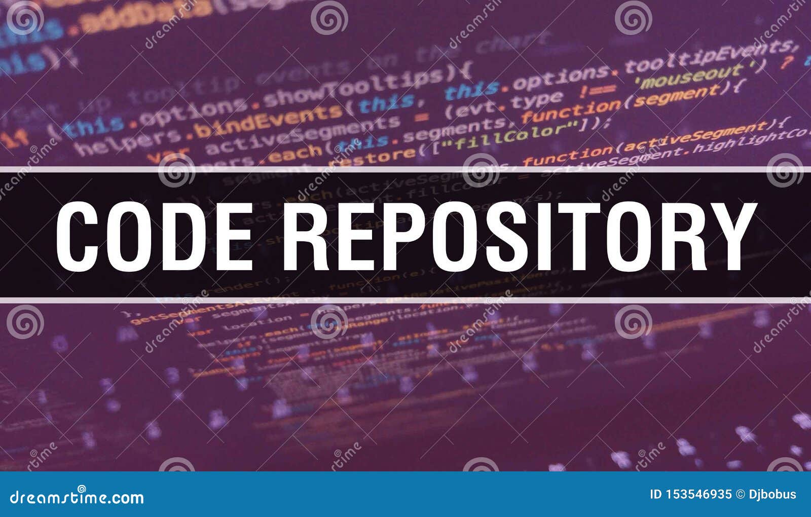 Code Repository With Binary Code Digital Technology Background Abstract Background With Program
