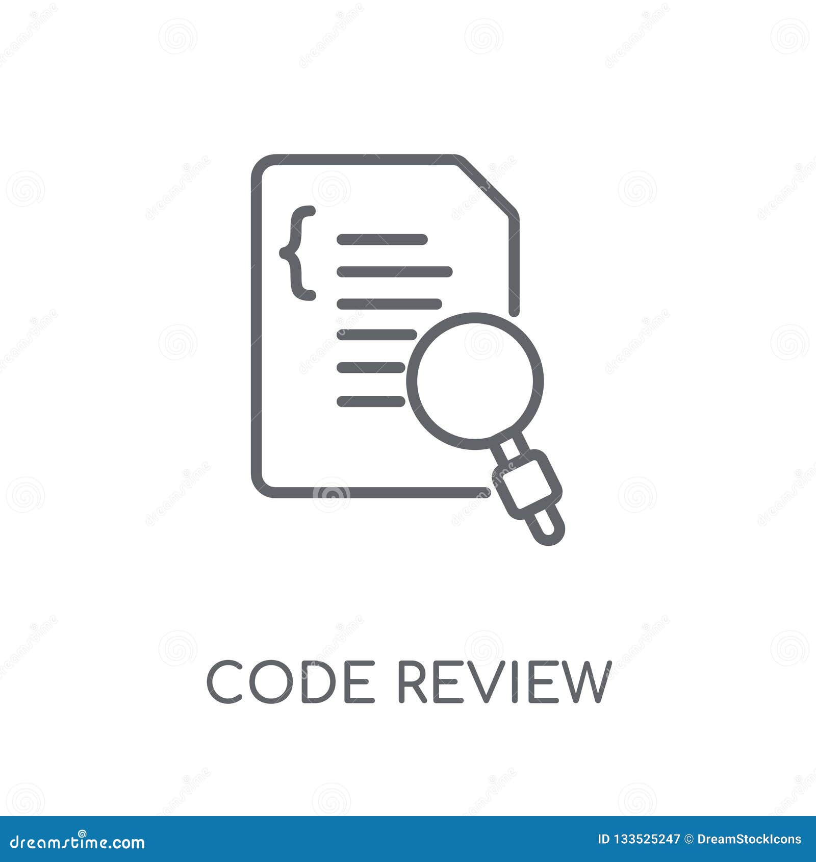Code Review Linear Icon. Modern Outline Code Review Logo Concept Stock ... Code Review Linear Icon. Modern Outline Code Review Logo Concept Stock ...
