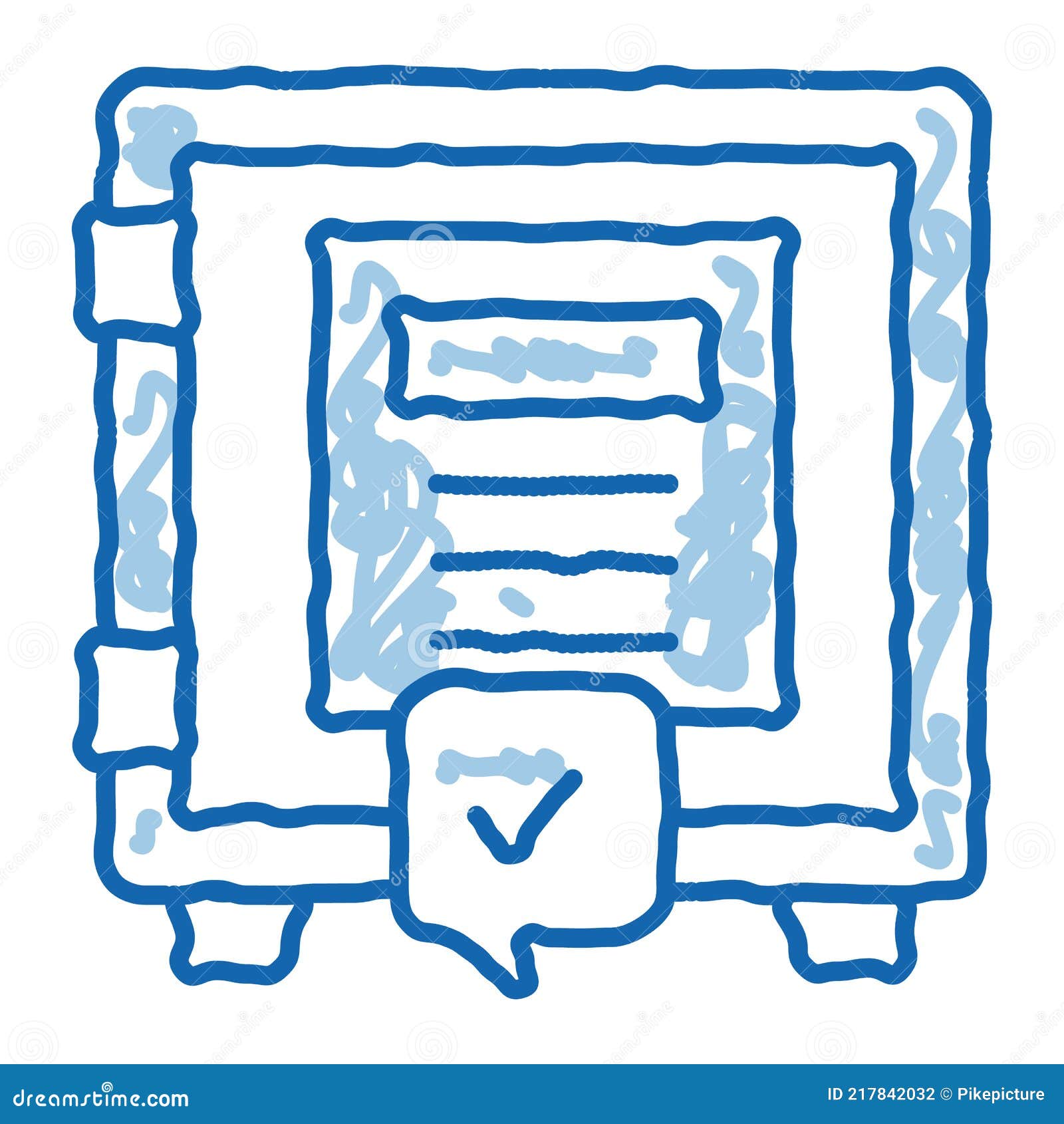 Code Safe Doodle Icon Hand Drawn Illustration Stock Vector ...