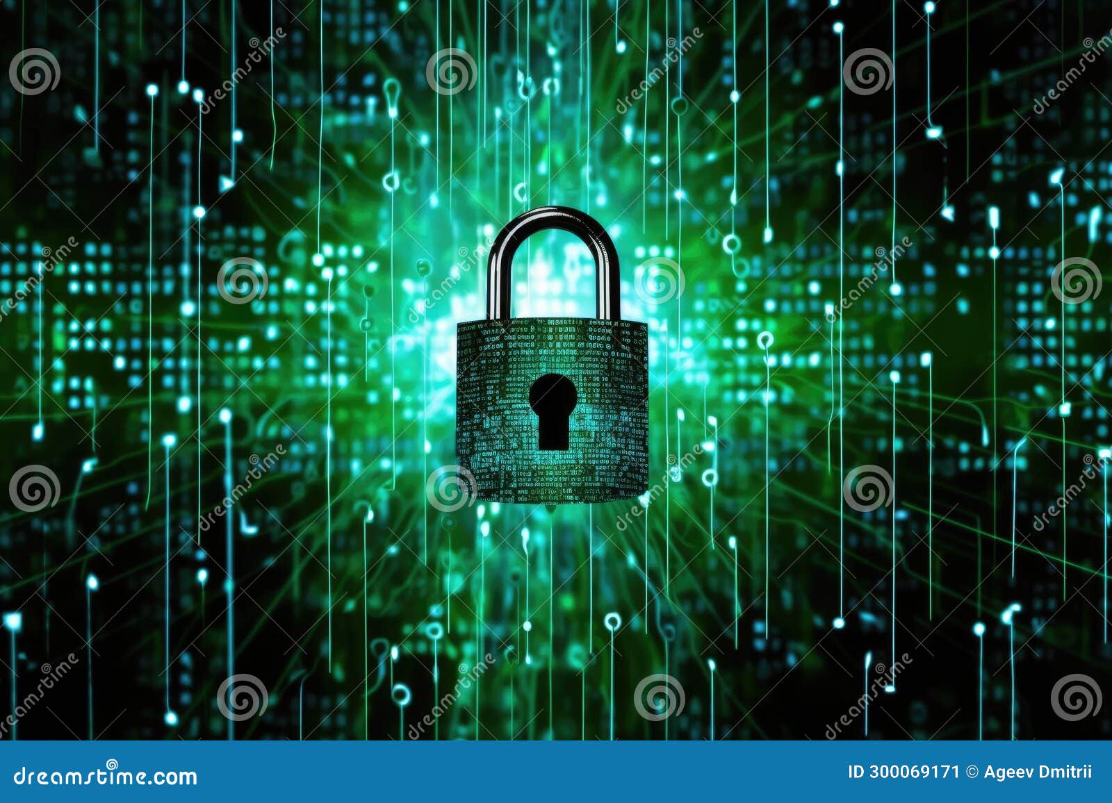 Code Safety Digital Cyber Protect Secure Computer Crime Hacker Lock ...