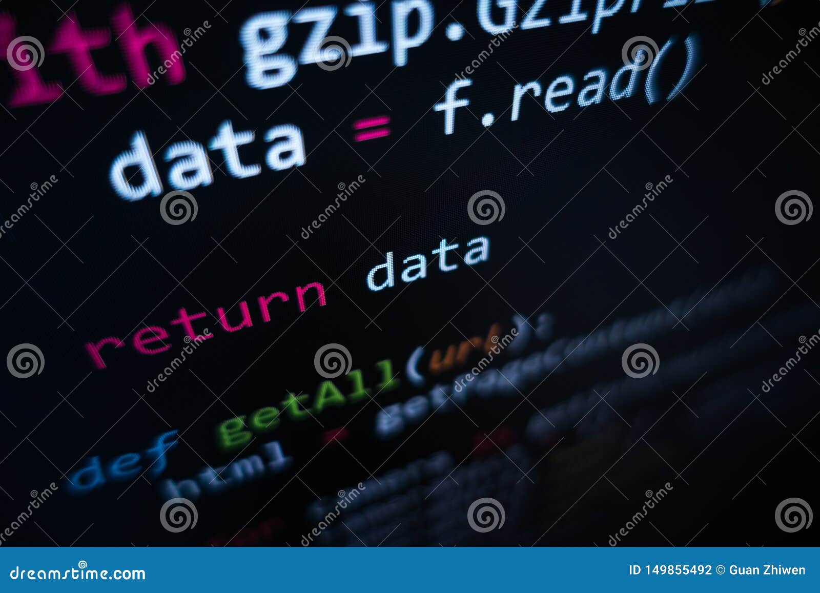 Code on screen stock photo. Image of development, online - 149855492
