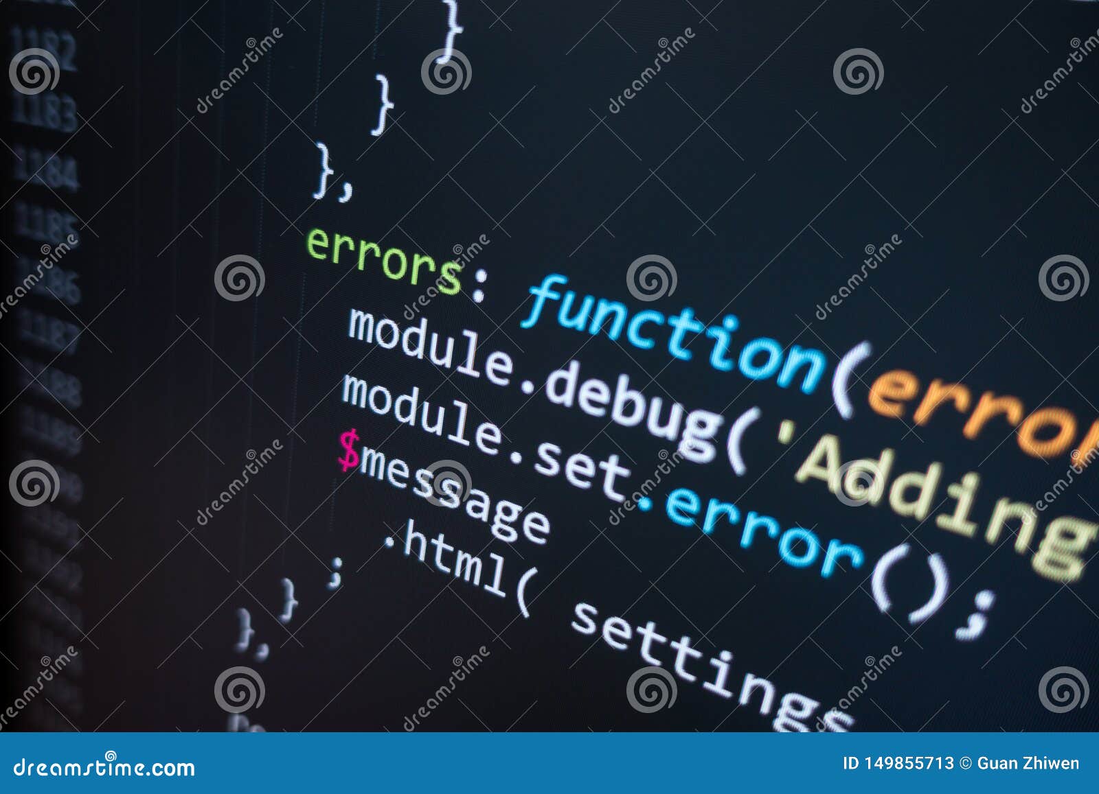 Code on screen stock image. Image of programmer, byte - 149855713
