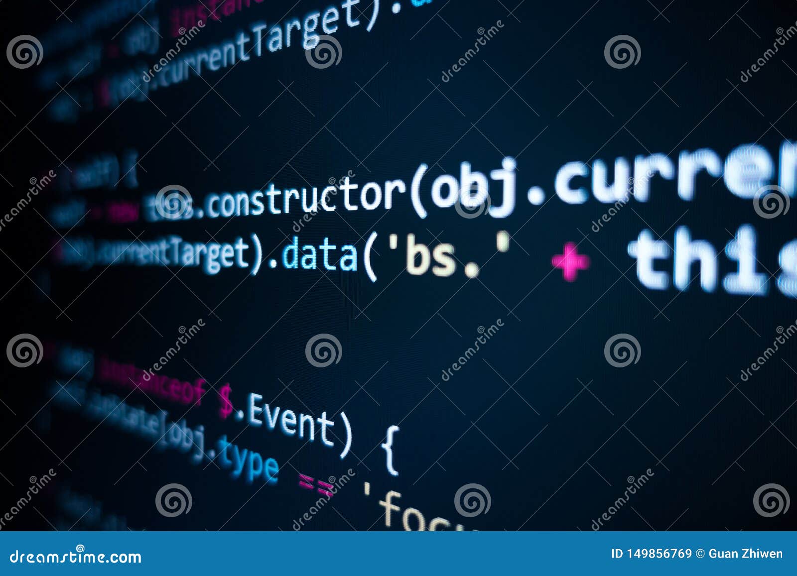 Code on screen stock image. Image of string, programmer - 149856769
