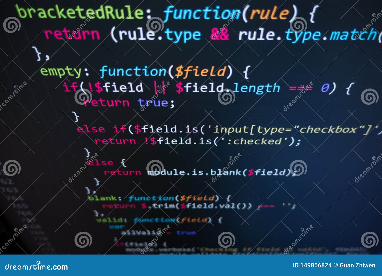 Code on screen stock photo. Image of development, matrix - 149856824