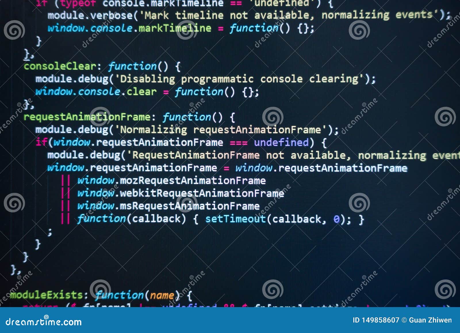 Code on screen stock image. Image of technology, abstract - 149858607