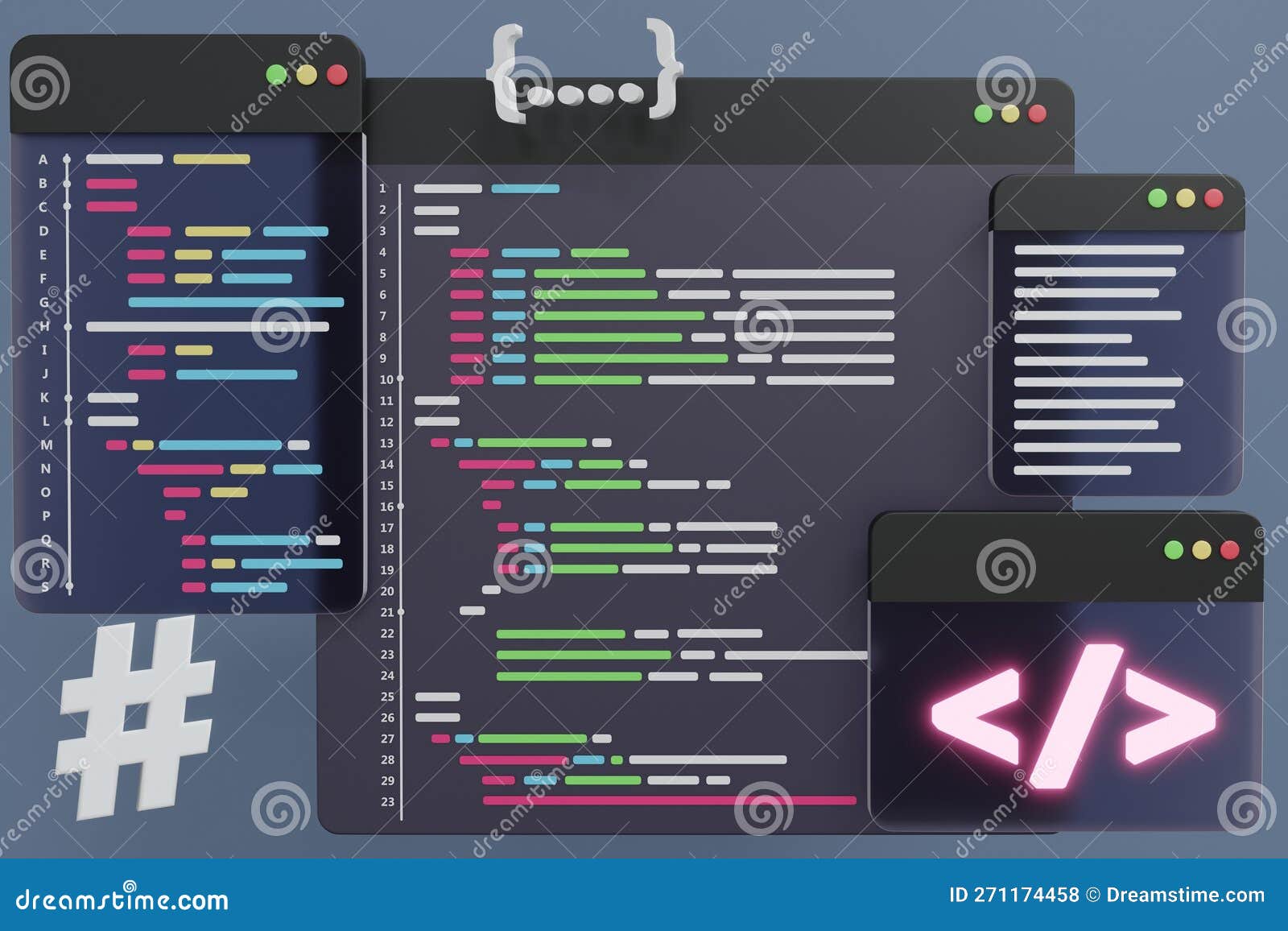 Code On The Screen On Web Page Programming And Coding Concept Stock
