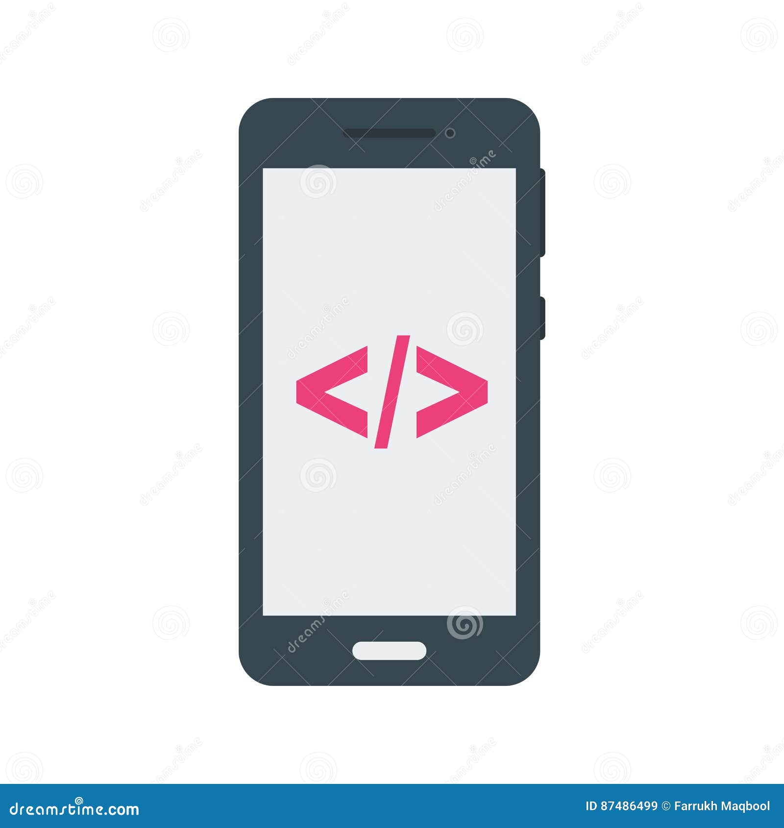 Code stock vector. Illustration of mobile, phone, online - 87486499