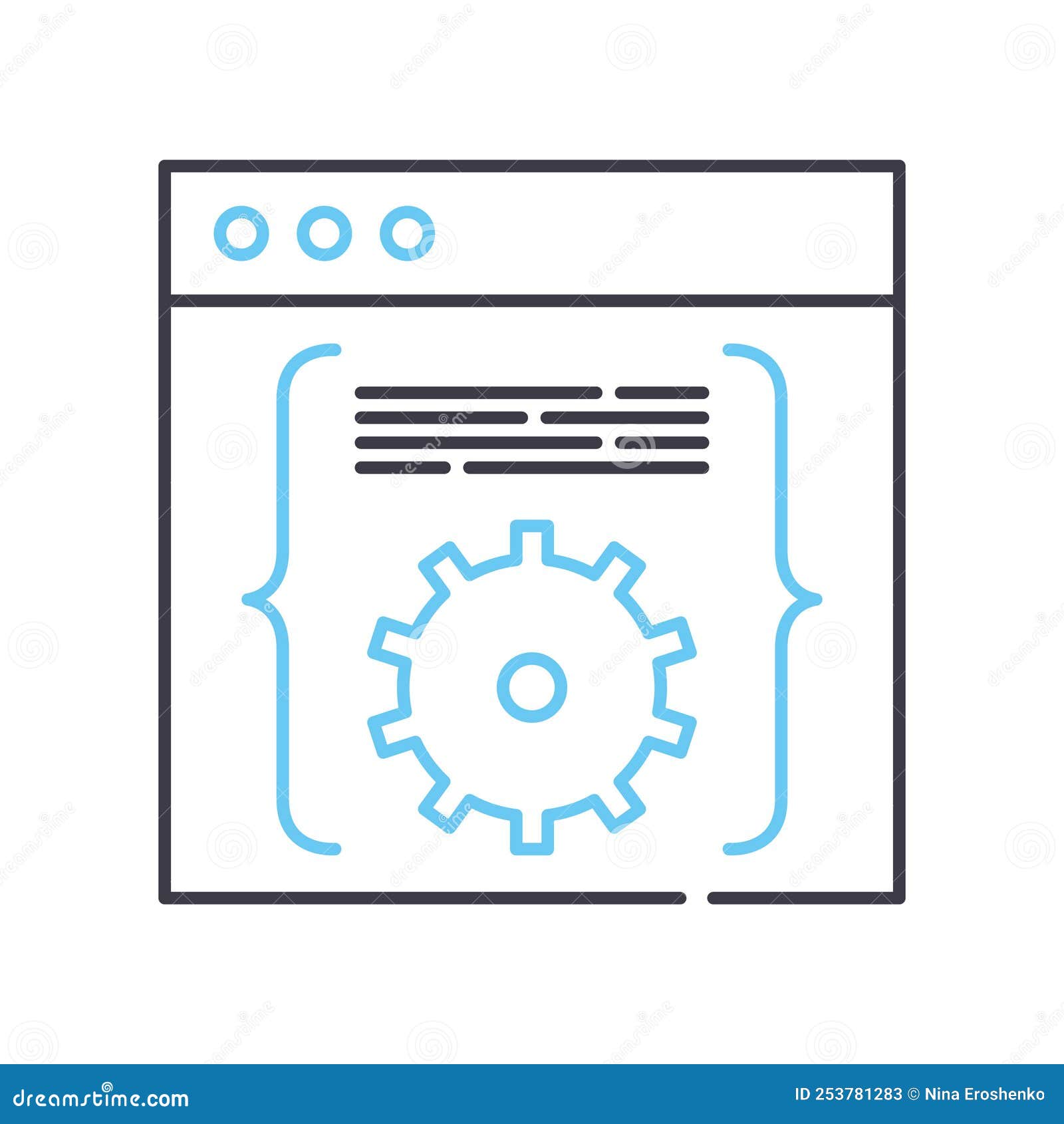 Code Software Line Icon, Outline Symbol, Vector Illustration, Concept ...