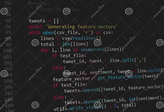 Code Source Du Logiciel Du Développeur Sur L'écran Du Moniteur ...