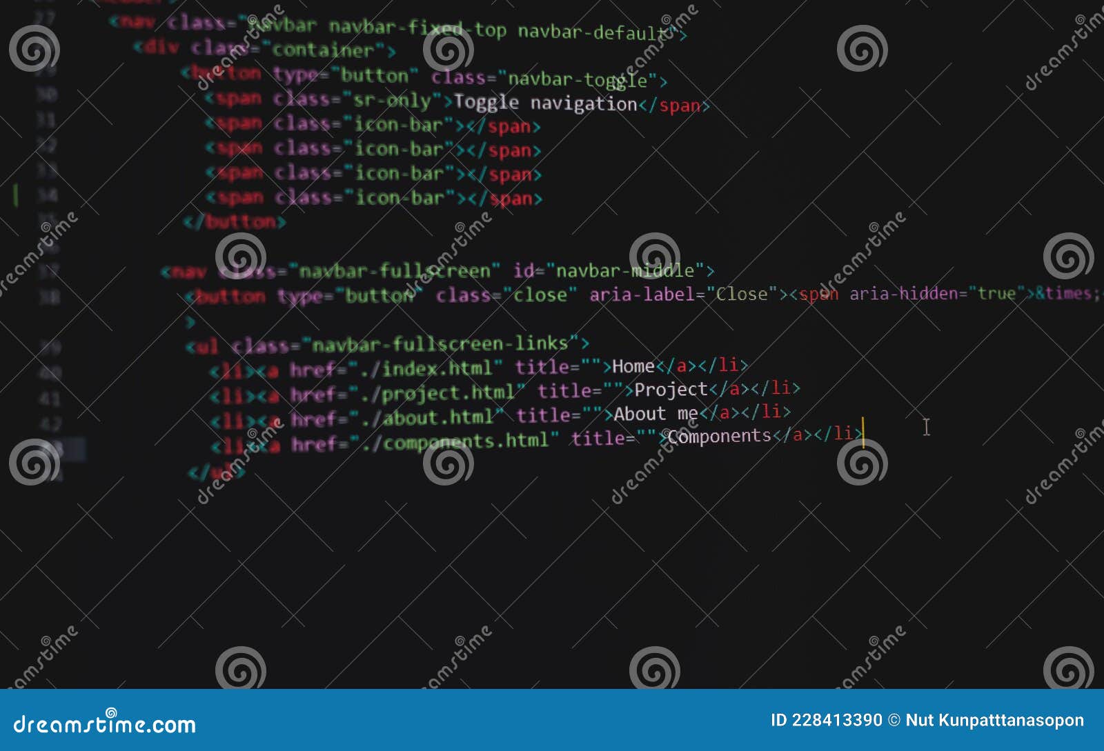 Code Source Du Logiciel Du Développeur Sur L'écran Du Moniteur ...