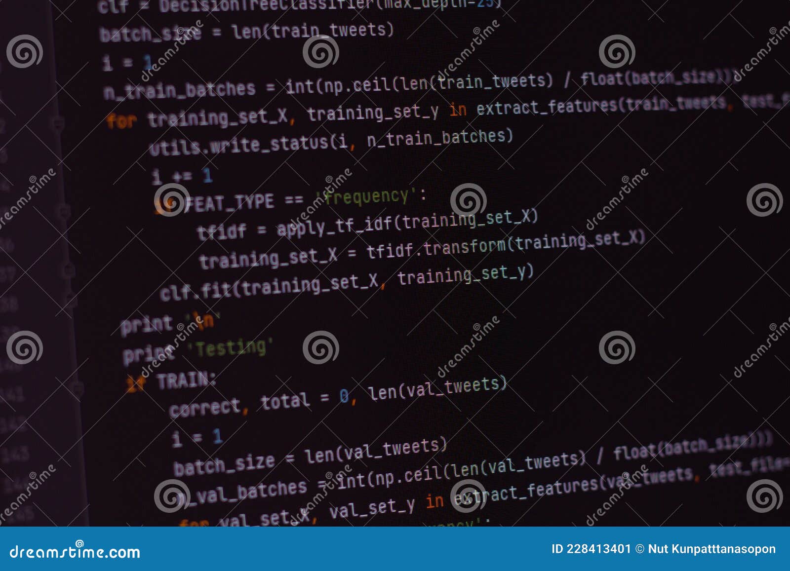 Code Source Du Logiciel Du Développeur Sur L'écran Du Moniteur ...