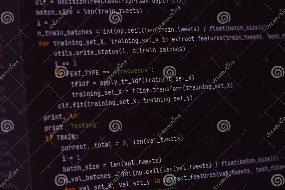 Code Source Du Logiciel Du Développeur Sur L'écran Du Moniteur. écriture Du Script Du ...